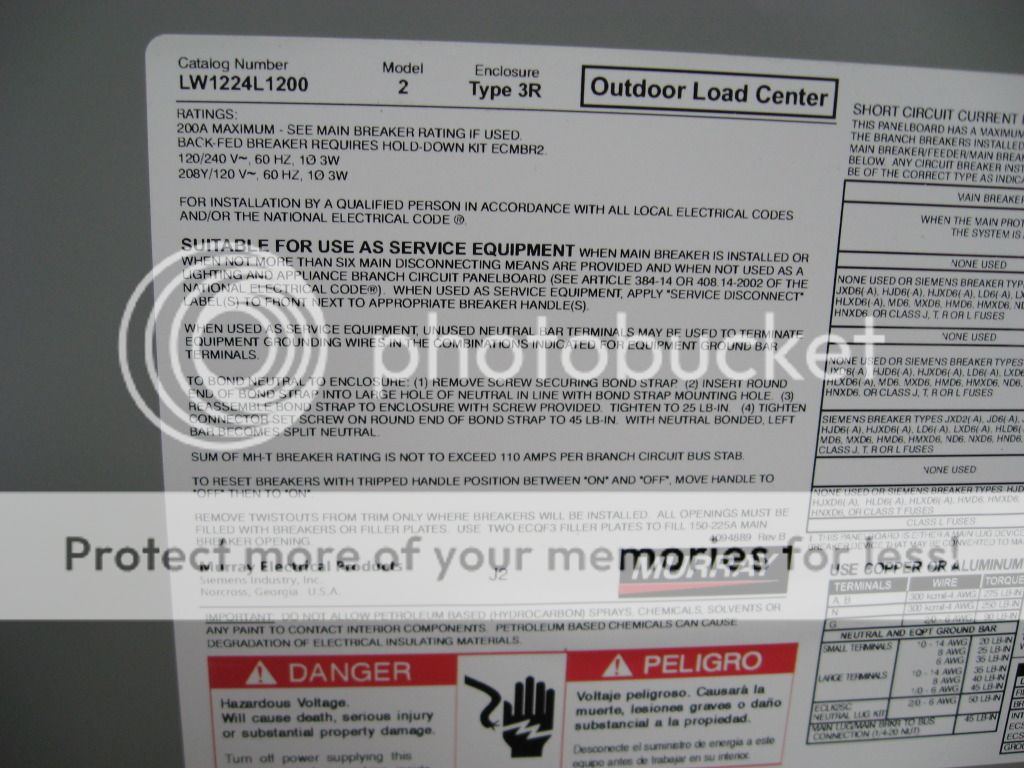 100A Breaker In a 100A Panel | Electrician Talk